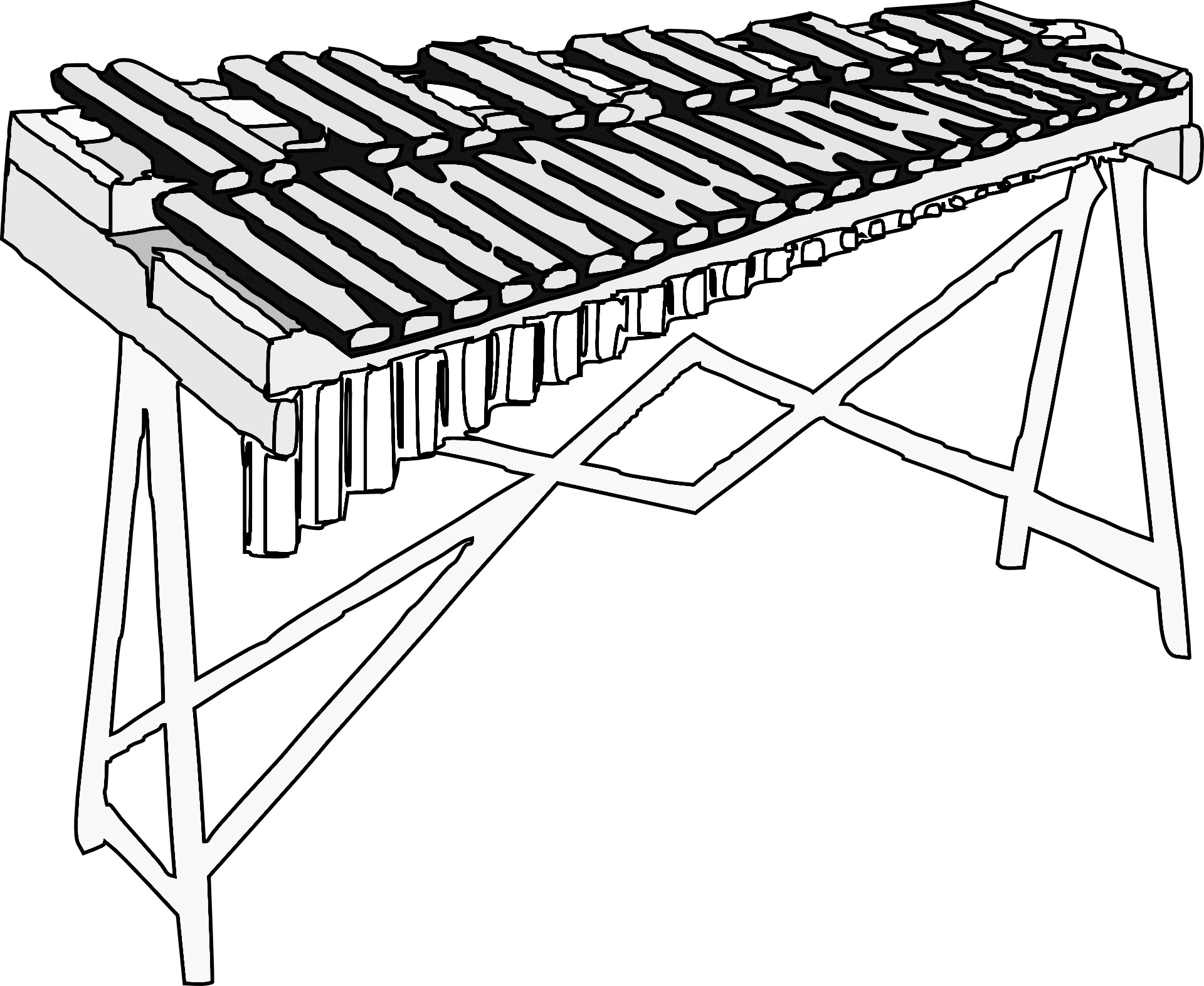 Xylophon Zeichnung - Musik für Kinder