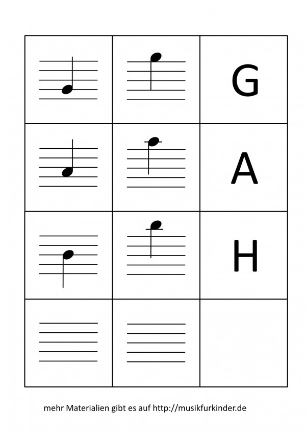 Notenmemory / Notenkärtchen | Musik für Kinder